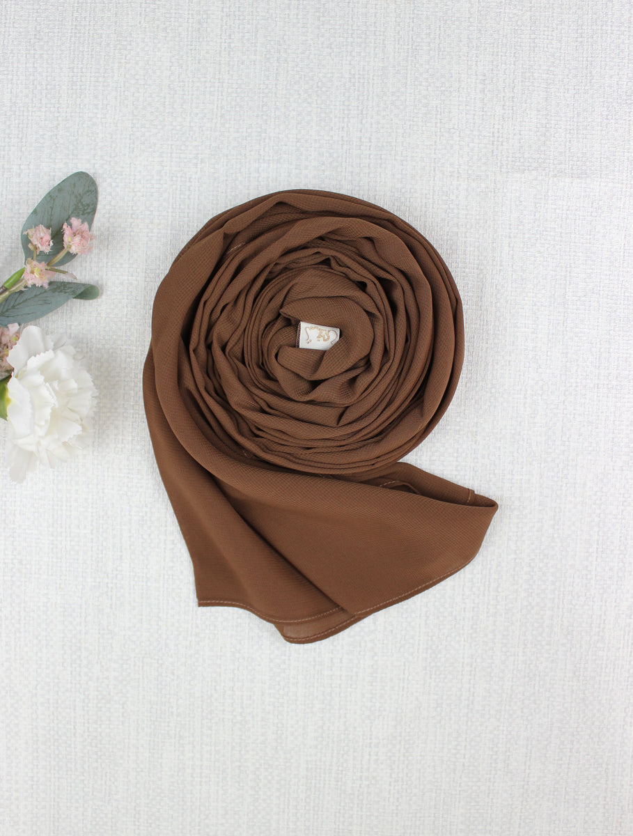 Caramel Chiffon Hijab – Tasneem Hijab House